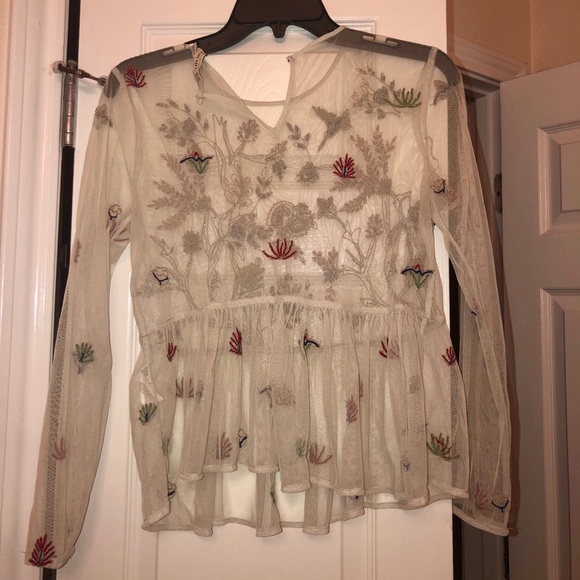 ASOS | Tops | Asos Sheer Beaded Top | Poshmark
